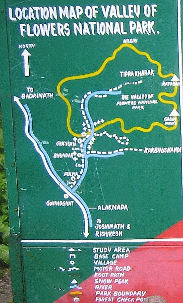 Valley Of Flowers Map
