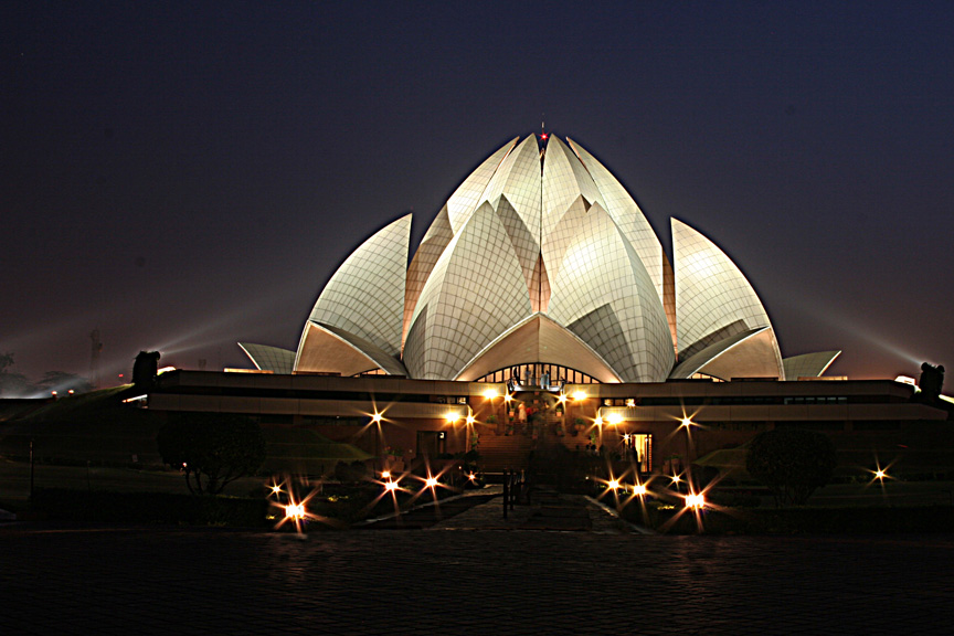 Lotus Temple at Night - India Travel Forum | IndiaMike.com