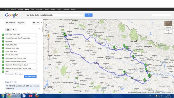 Buddhist Pilgrimage Map Buddhist Map India | Buddhist Pilgrimage Tours